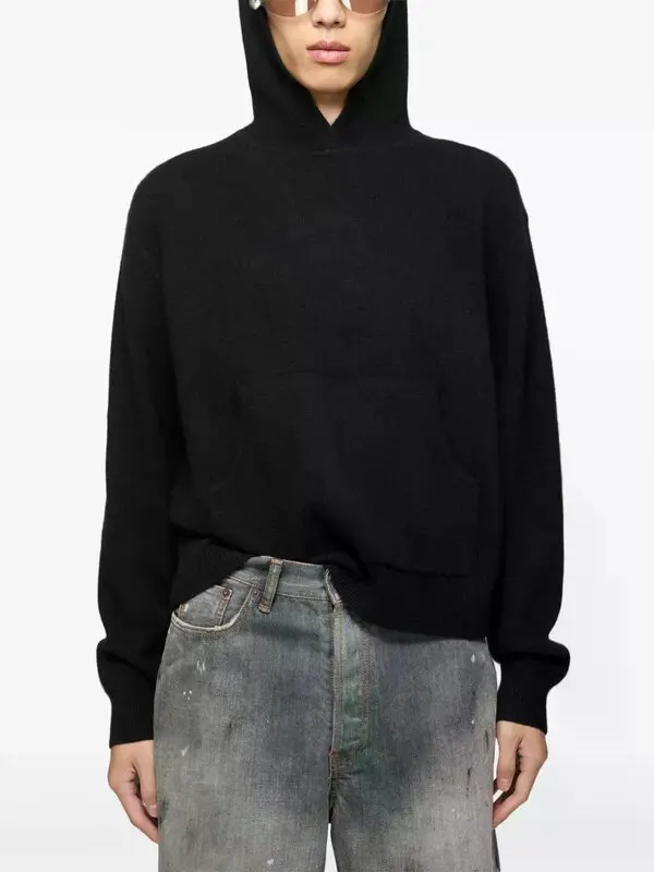 Acne Studios Appliqué Hoodie - Black