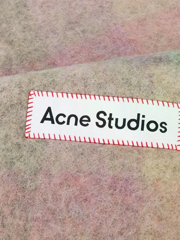 Acne Studios Checked Mohair-blend Scarf - Neutrals