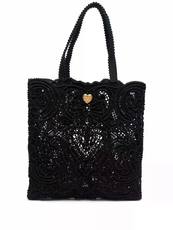 Dolce & Gabbana Beatrice Cordonetto Lace Medium Tote Bag
