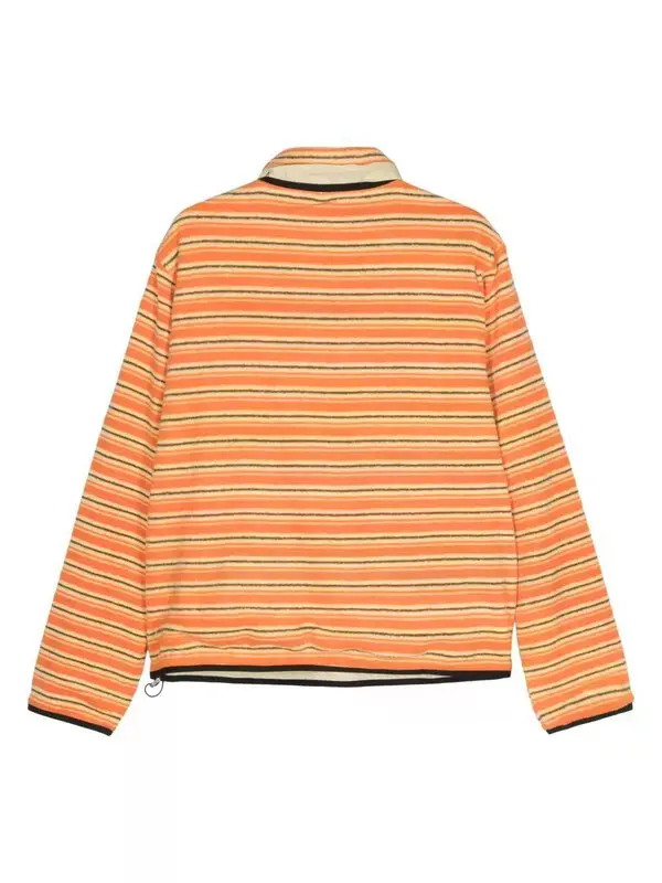 RANRA Striped Half-zip Sweatshirt - Orange