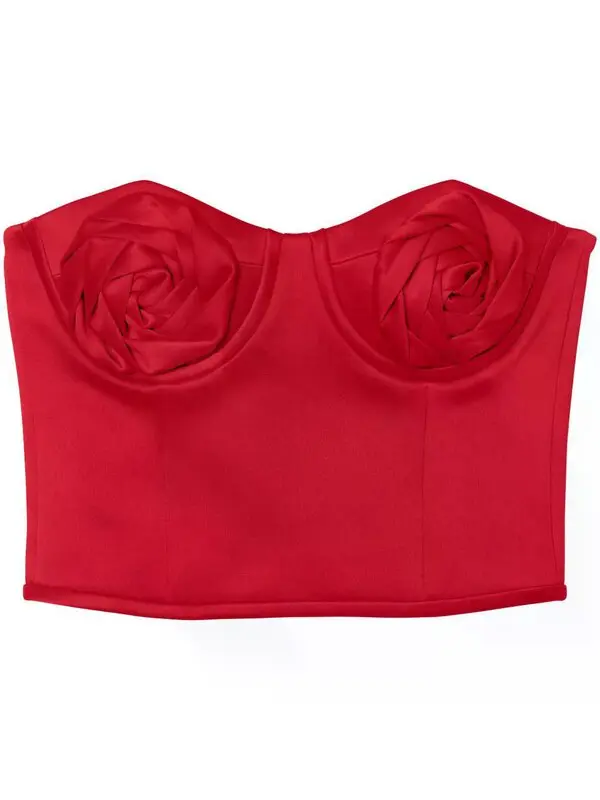 Marc Jacobs The Duchess Satin Rose Corset - Red