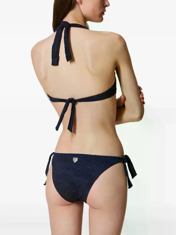 TWINSET Floral-jacquard Bikini Top
