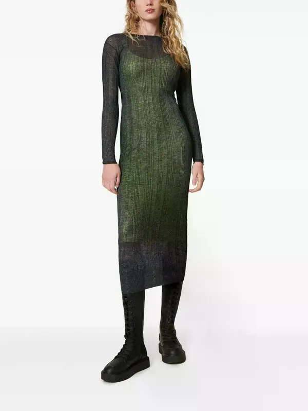 TWINSET Ribbed-knit Midi Dress