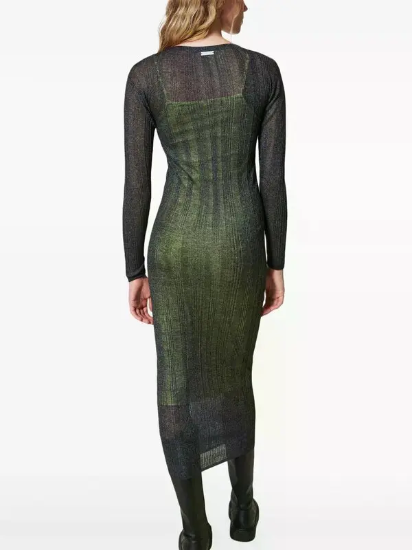 TWINSET Ribbed-knit Midi Dress