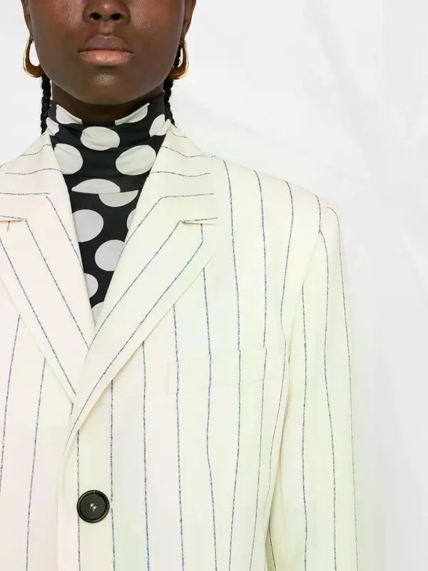 Marni Striped Virgin Wool Blazer