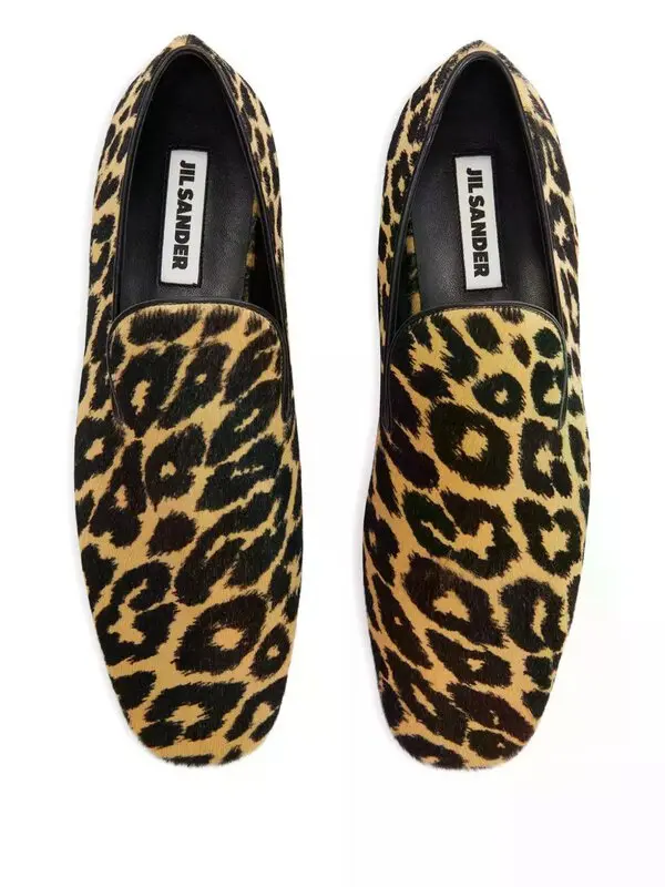 JIL SANDER Leopard-print Loafers