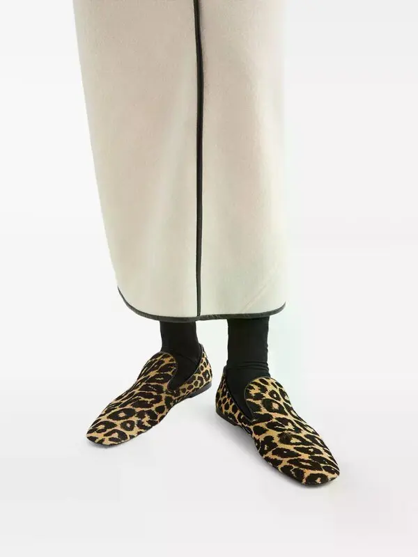 JIL SANDER Leopard-print Loafers