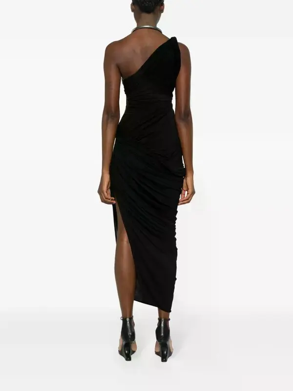 Rick Owens One-shoulder Draped Midi Dress
