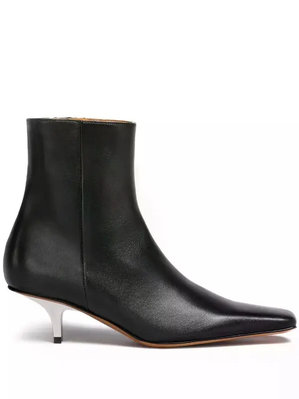 Marni Heeled Leather Ankle Boots