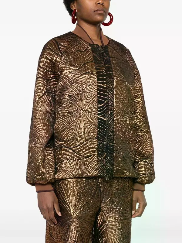 FORTE_FORTE Laminated-finish Bomber Jacket