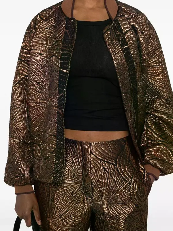 FORTE_FORTE Laminated-finish Bomber Jacket