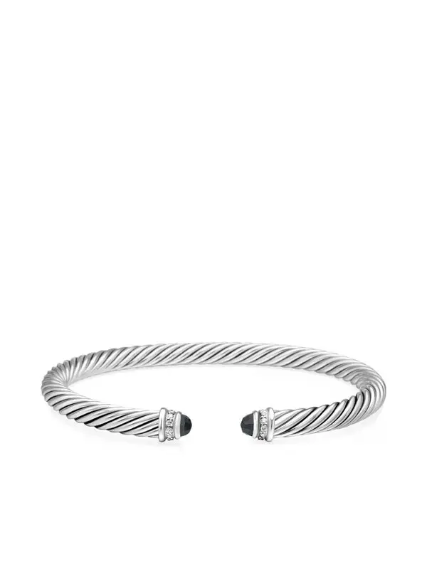 David Yurman Classic Cable Bracelet With Black Onyx And Diamonds