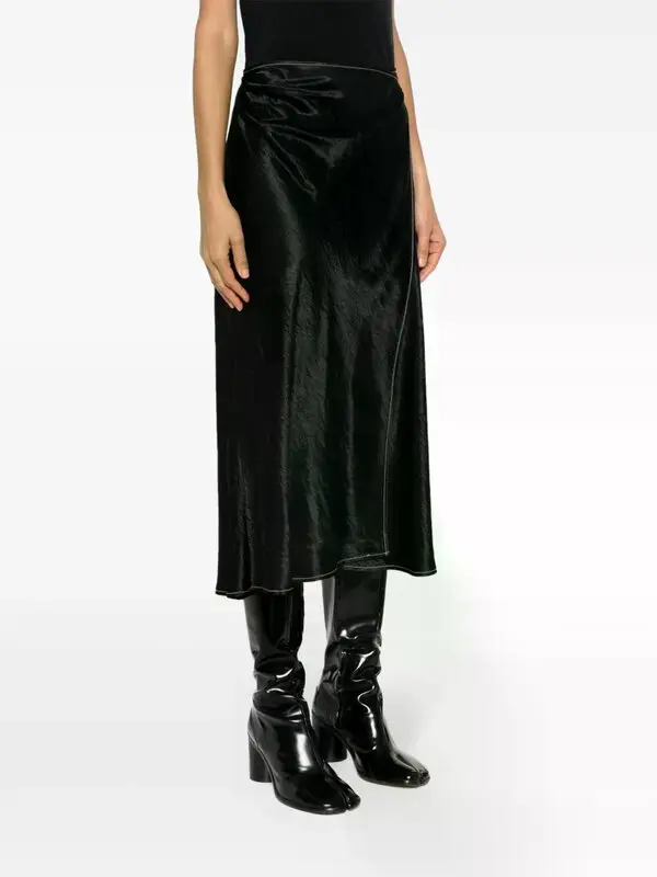 Acne Studios Satin Wrap Midi Skirt