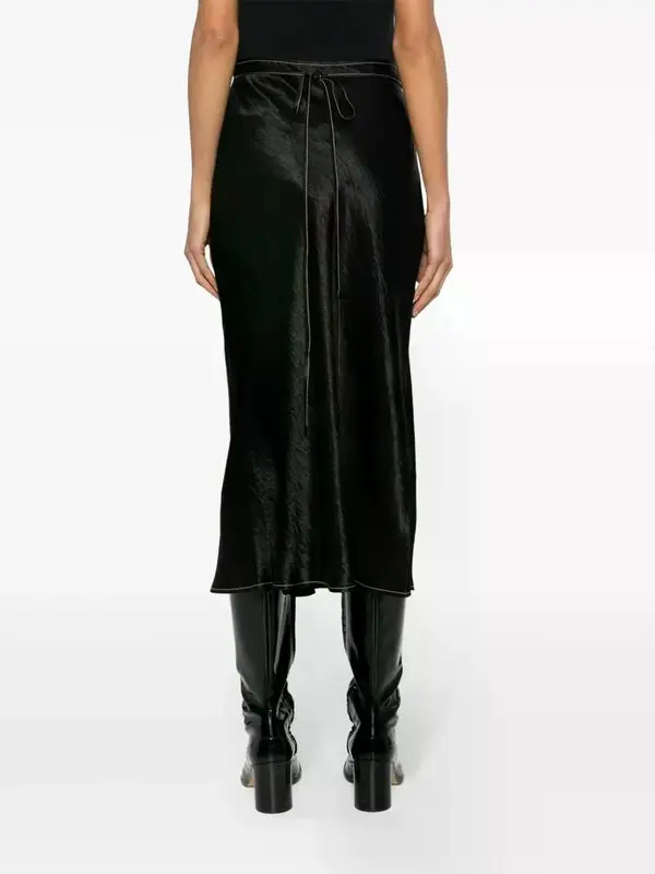 Acne Studios Satin Wrap Midi Skirt