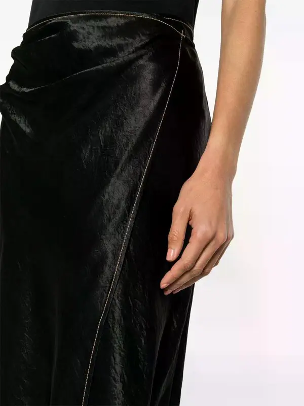 Acne Studios Satin Wrap Midi Skirt