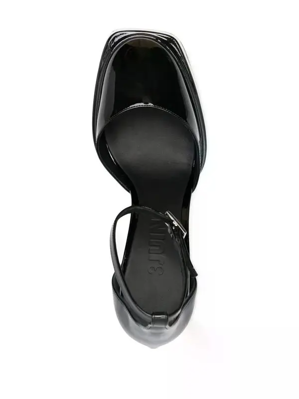 3JUIN 115mm Platform Leather Pumps