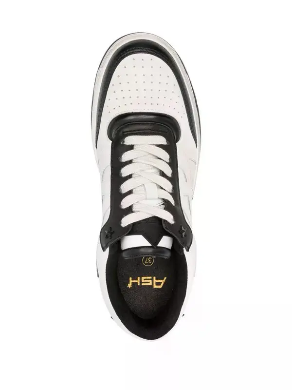 Ash Blake Lace-up Leather Sneakers - Black