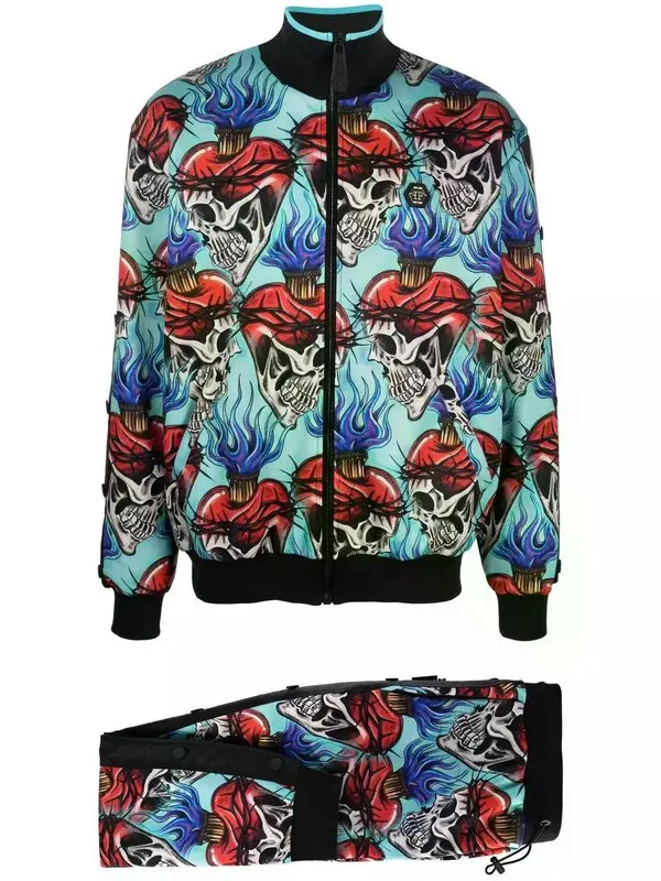 Philipp Plein Graphic-print Tracksuit - Blue