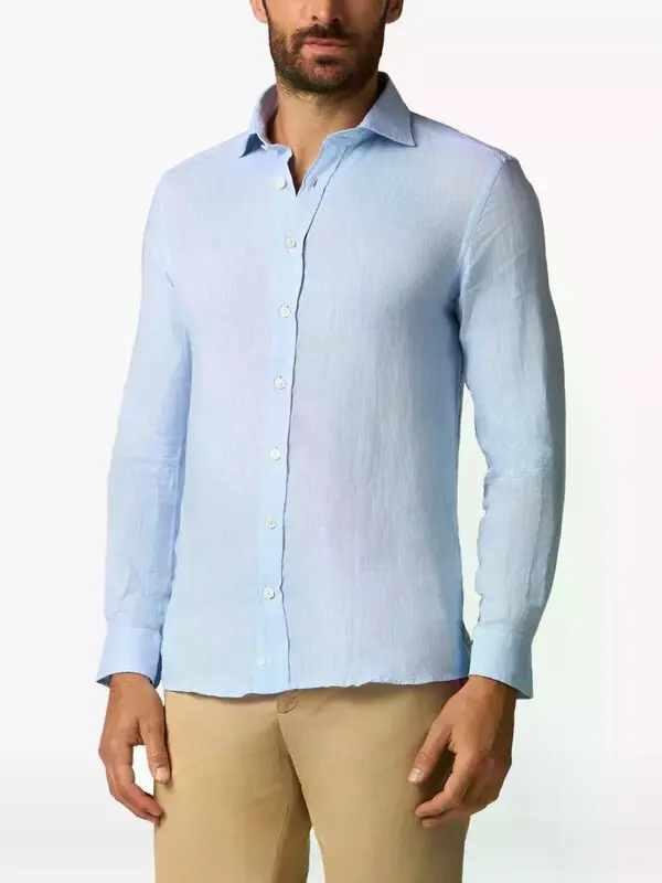 Brooks Brothers Linen Shirt - Blue