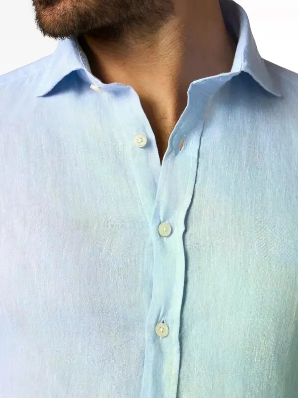 Brooks Brothers Linen Shirt - Blue