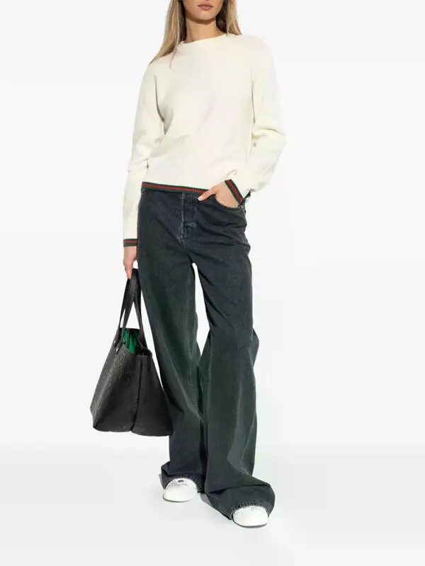 Gucci Web-stripe Trim Sweater