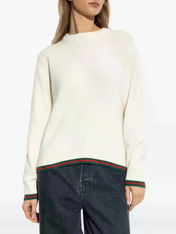 Gucci Web-stripe Trim Sweater