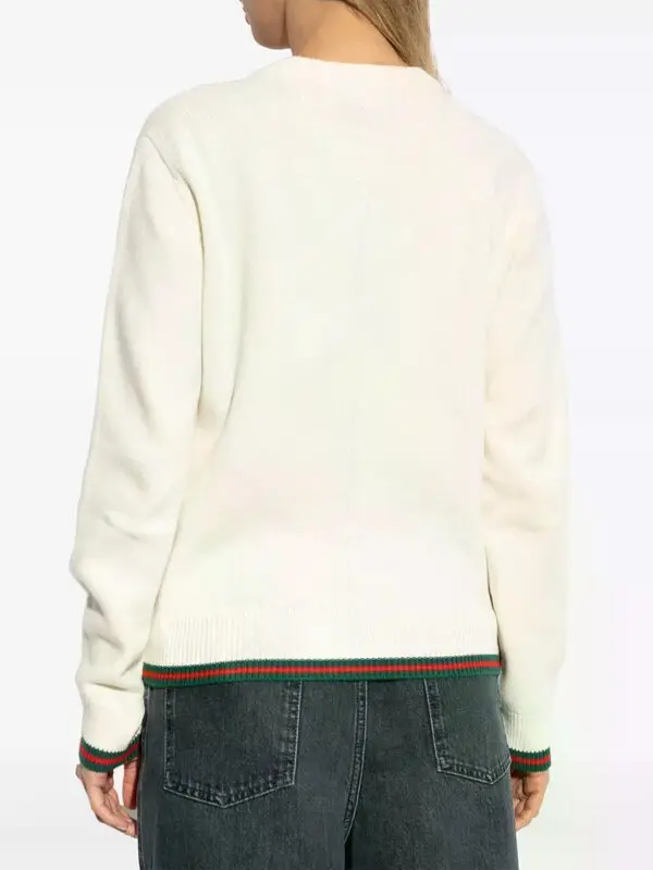 Gucci Web-stripe Trim Sweater