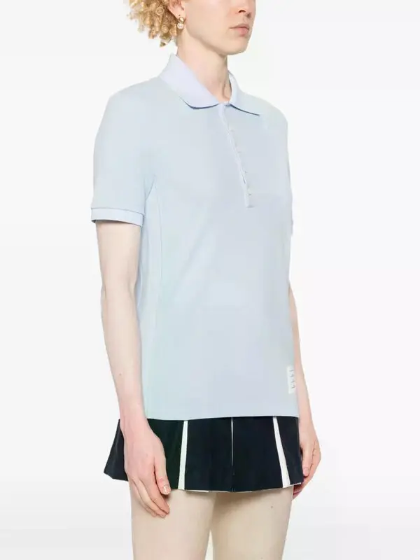 Thom Browne Striped Logo-patch Polo Shirt