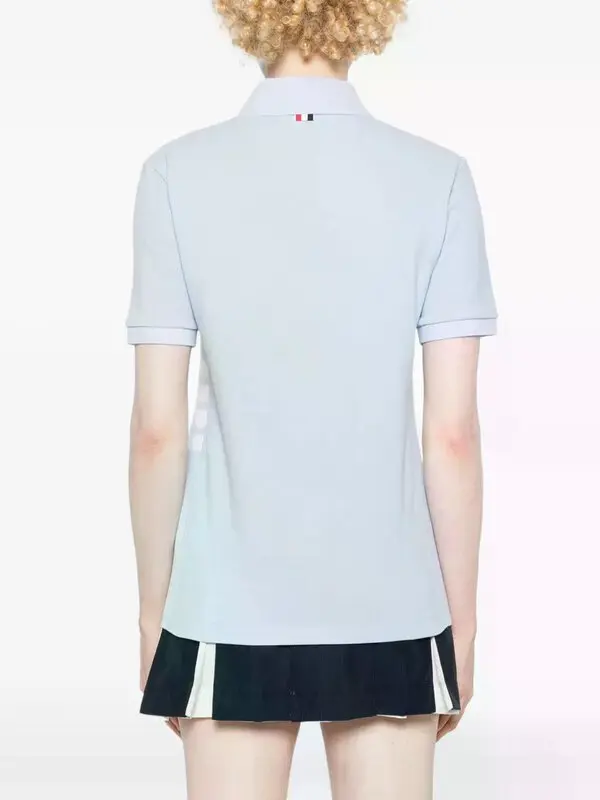 Thom Browne Striped Logo-patch Polo Shirt