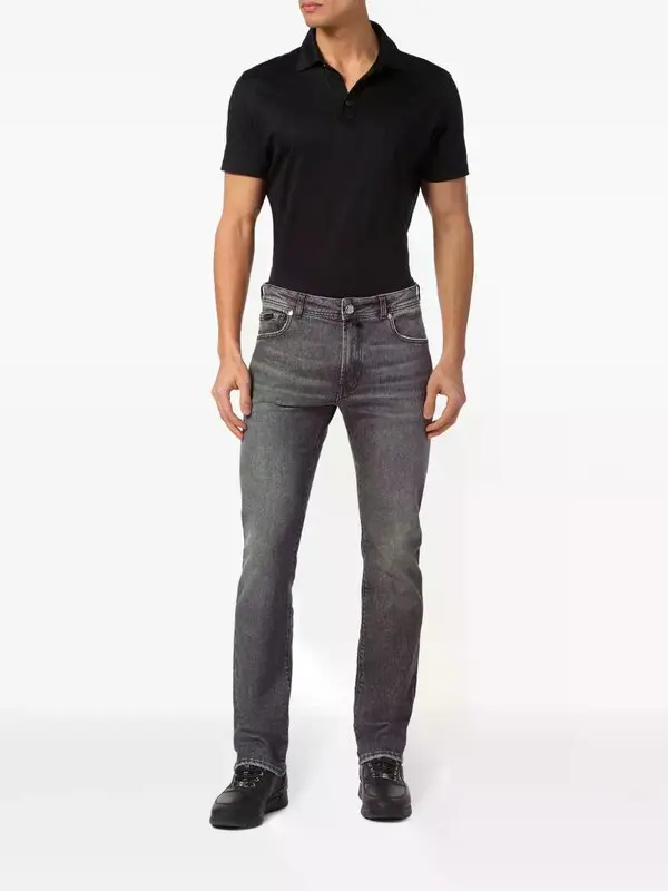 BILLIONAIRE Logo-appliqué Straight-leg Jeans - Grey