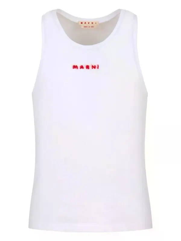 Marni Logo Embroidered Tank Top