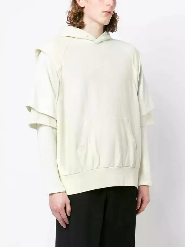 Undercover Layered-sleeve Cotton Hoodie