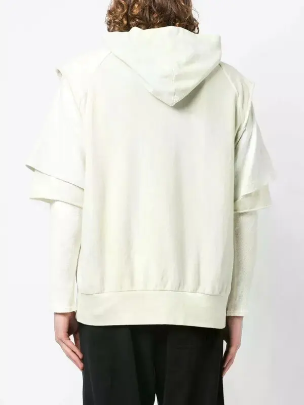 Undercover Layered-sleeve Cotton Hoodie