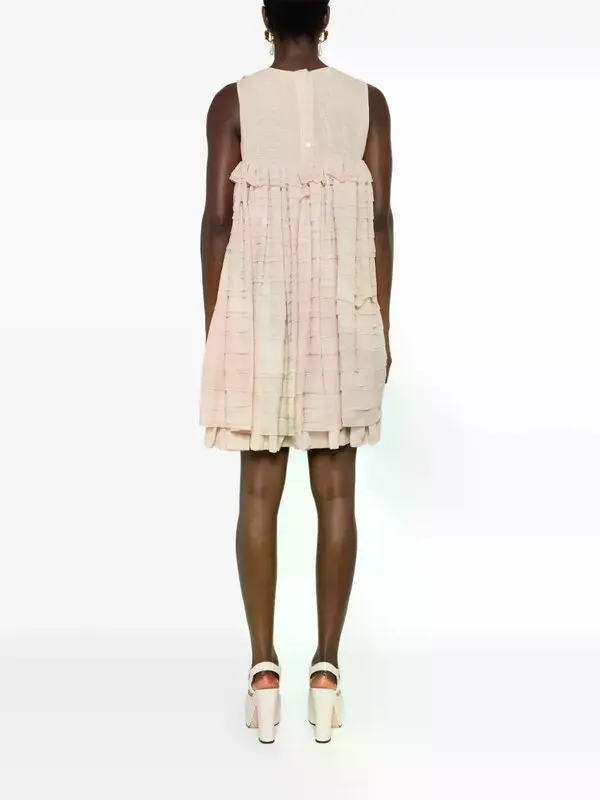 BARUNI Ruffled Mini Dress - Neutrals