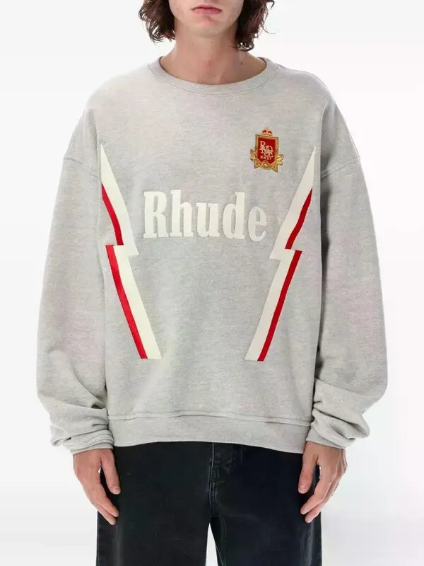 Rhude Logo-embroidered Cotton Sweatshirt