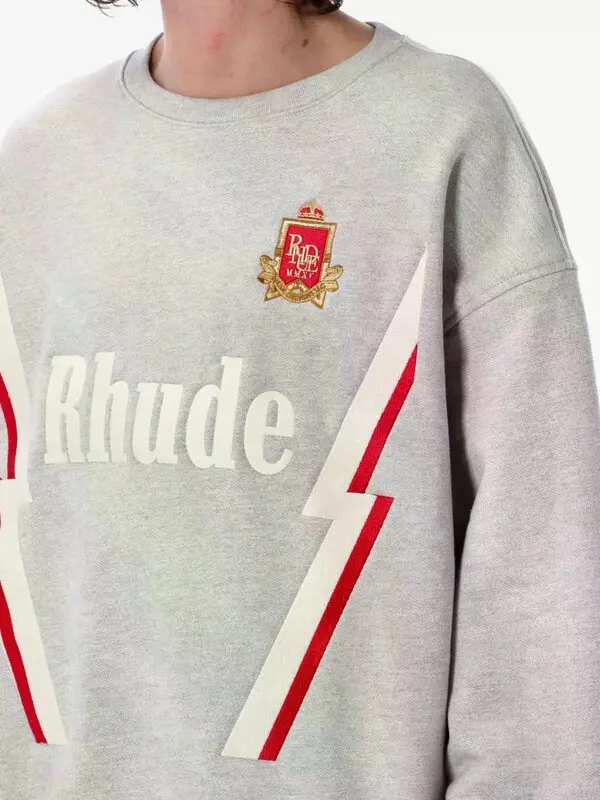 Rhude Logo-embroidered Cotton Sweatshirt