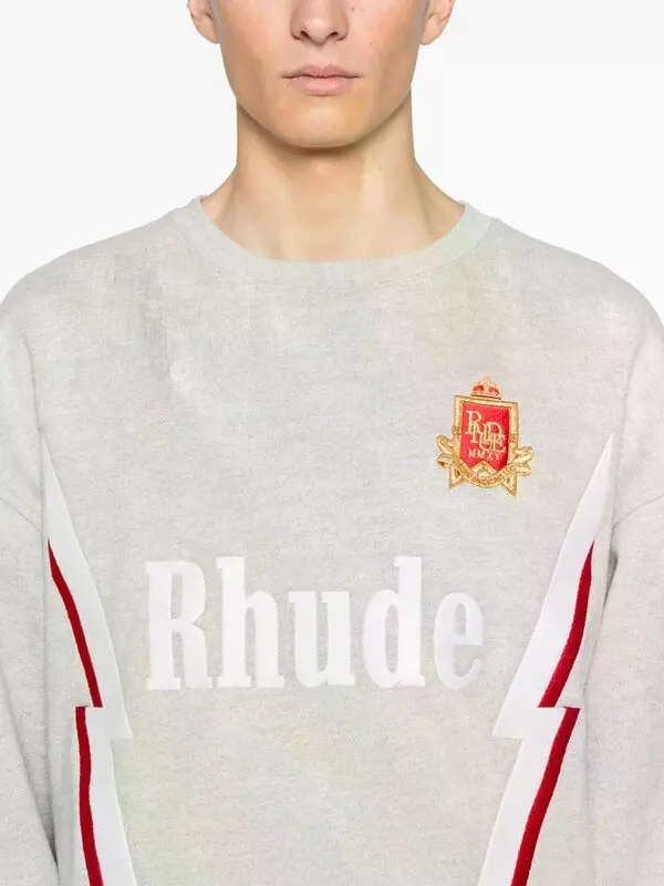 Rhude Logo-embroidered Cotton Sweatshirt