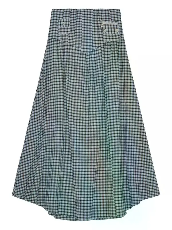 GANNI Checked Skirt