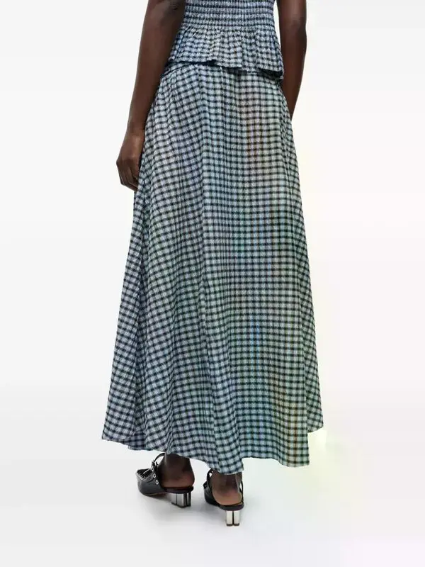 GANNI Checked Skirt