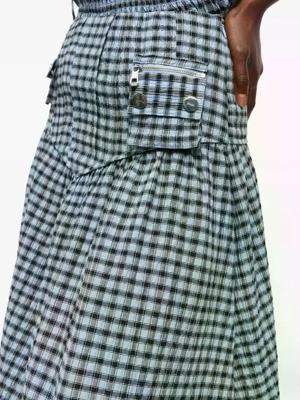 GANNI Checked Skirt