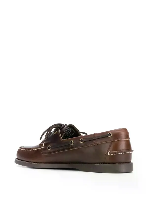 SEBAGO Contrast Stitch Boat Shoes - Brown