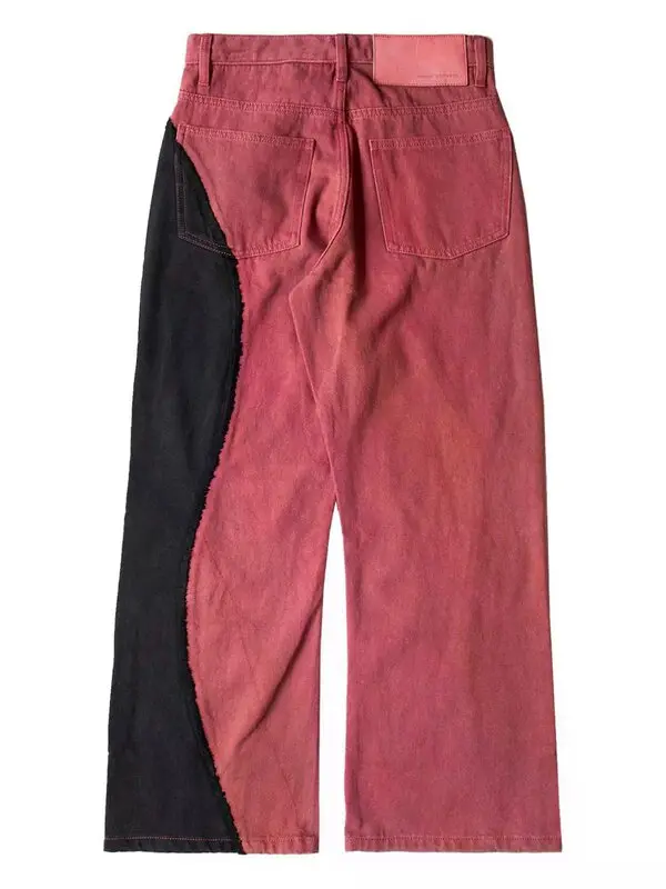 GLASS CYPRESS Colour-block Panelled Jeans