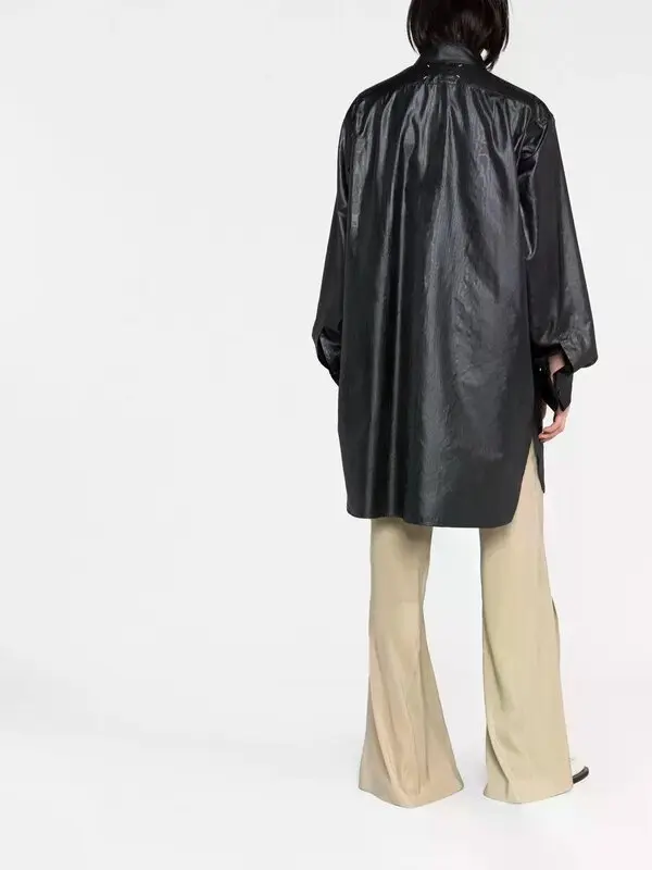 MAISON MARGIELA Longline Faux-leather Shirt