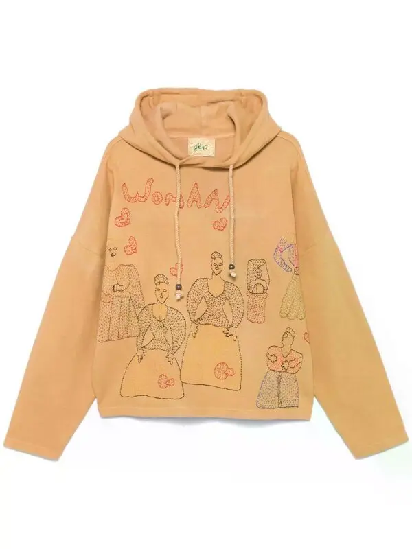 GLASS CYPRESS Motif-embroidered Hoodie