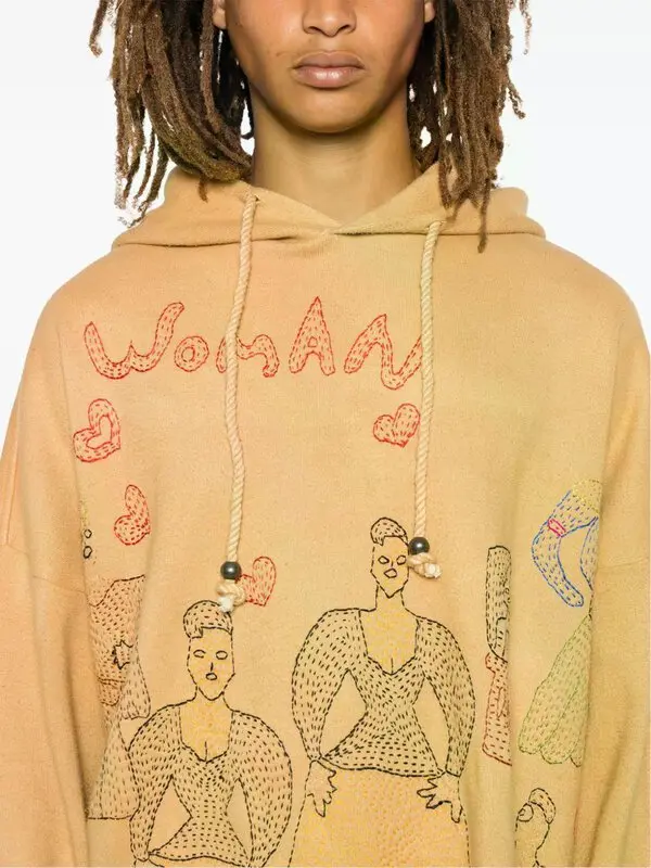 GLASS CYPRESS Motif-embroidered Hoodie