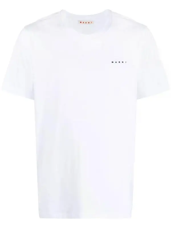 Marni Logo-print Cotton T-shirt - White