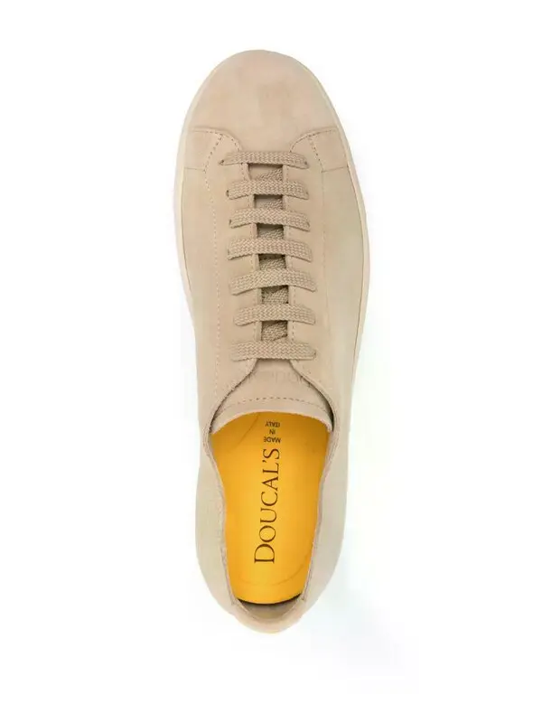 DOUCAL'S Logo-debossed Suede Sneakers - Neutrals