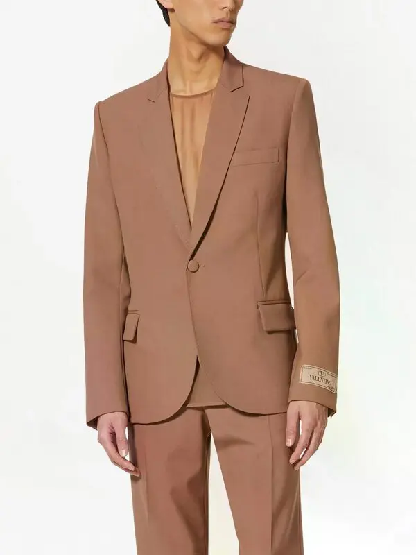 Valentino Garavani Logo-patch Single-breasted Blazer