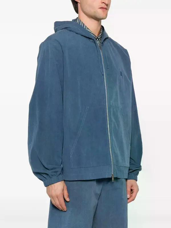 Givenchy 4g-motif Cotton Hoodie - Blue