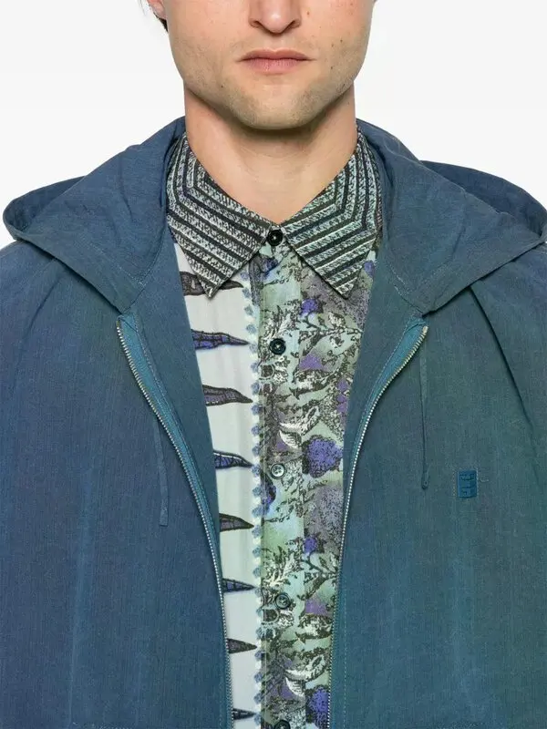 Givenchy 4g-motif Cotton Hoodie - Blue